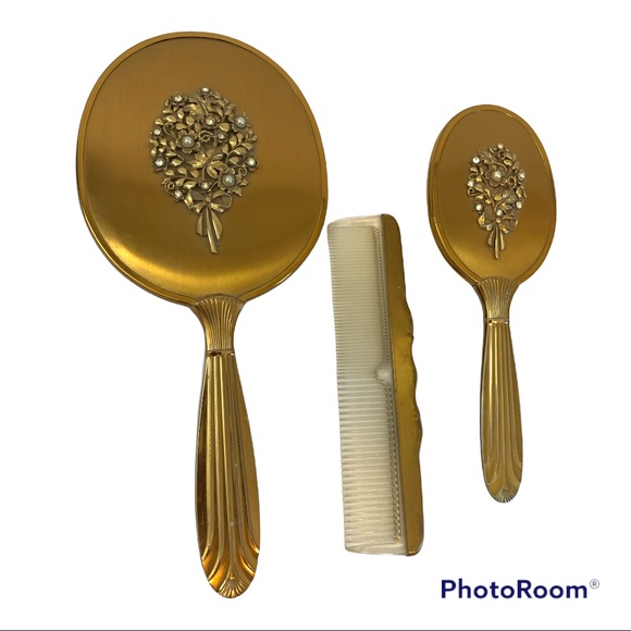 Accessories | Victorian 3pc Faux Pearls Rhinestones Vanity Set | Poshmark